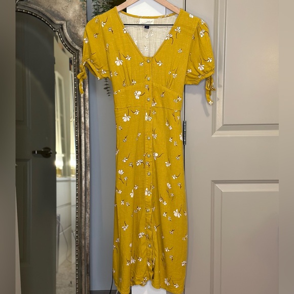 Universal Thread | Dresses | Universal Thread Mustard Yellow Linen ...